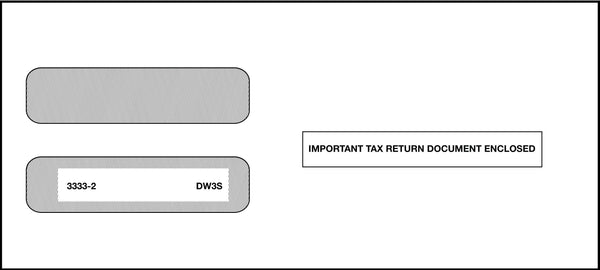 Double Window W-2 3UP Laser Envelope (DW3S) - Self Seal – W-2TaxForms.com