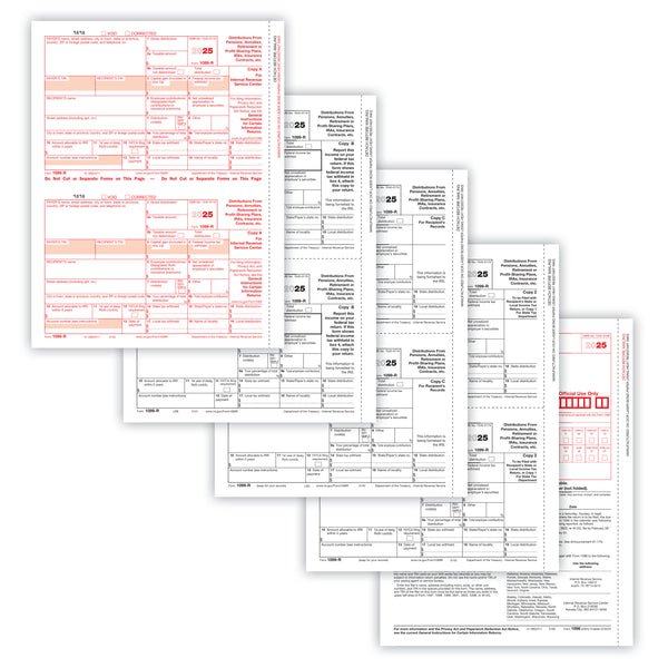 1099-R Set, 4-Part (A,B,C,D), Form 5644 – W-2TaxForms.com