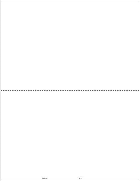 W-2 Blank, 2-Up, w/ Backer Instructions Form 5222 – W-2TaxForms.com